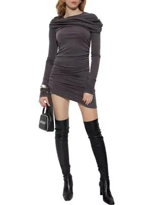 MISBHV Draped Ruched Dress - Grey