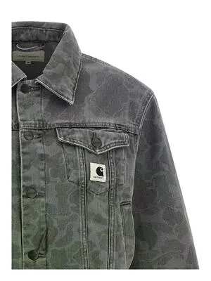 Carhartt Work In Progress Camouflage Print Denim Jacket - Grey