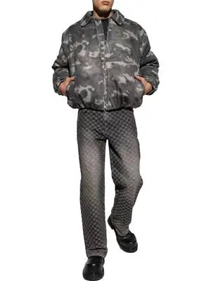 MISBHV Camouflage Print Bomber Jacket - Grey