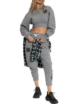 DSQUARED2 DSQUARED2 Grey Appliqué Zip Knitwear