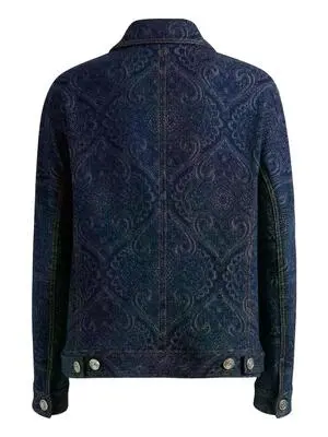 Etro Paisley Pattern Denim Jacket - Blue