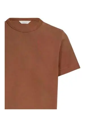 SELECTED Cotton T-shirt - Brown