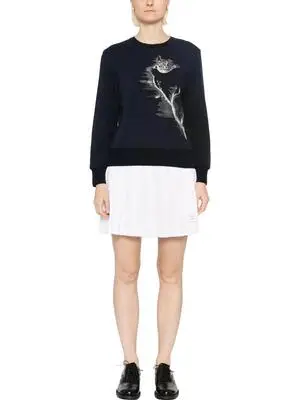 Thom Browne Embroidered Crewneck Sweatshirt - Blue