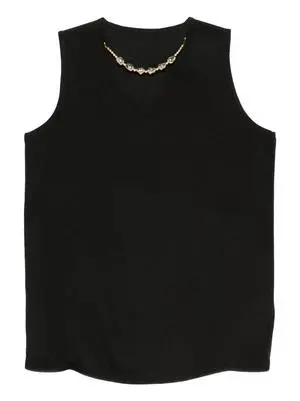 Fabiana Filippi Sleeveless V-neck Top - Blue