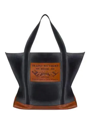 MOSCHINO Logo-Patch Tote Bag