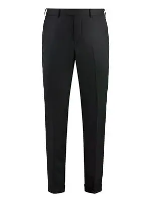 PT TORINO Wool Blend Travel Trousers - Black
