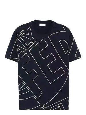 FERRAGAMO Graphic-print T-shirt - Blue