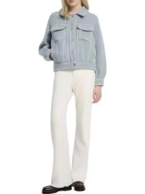 BARRIE Contrast Stitch Jacket - Blue
