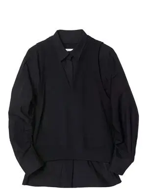 3.1 Phillip Lim Long-sleeve Shirt With Pointed Collar - Black