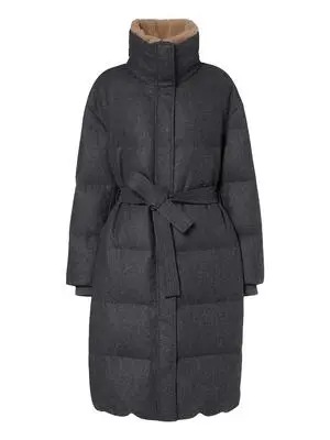 Brunello Cucinelli Virgin Wool Down Coat - Grey