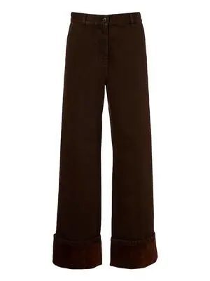 Dries Van Noten High-rise Straight Jeans - Brown