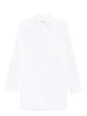 Yohji Yamamoto Buttoned-up Long-sleeved Shirt - White