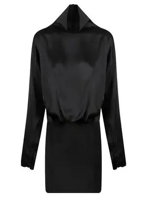 DONDUP High-neck Mini Dress - Black