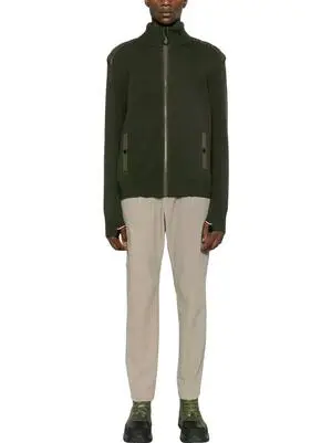 Moncler High Neck Zip-up Sweater - Green