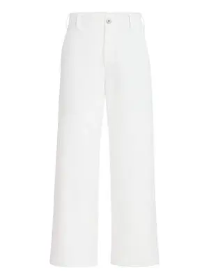 Brunello Cucinelli Cotton-linen Gabardine Straight Leg Chinos - Beige