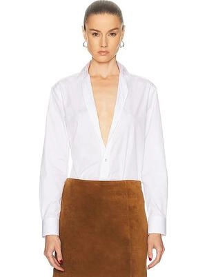Ralph Lauren Adrien Button Up Top - White