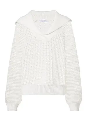 Brunello Cucinelli Cotton-blend Sweater - White