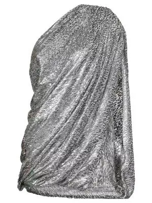 Stella McCartney One-shoulder Gathered Dress - Silver