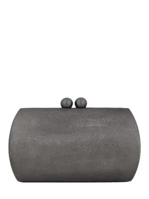 GEMY MAALOUF Clutch Bag With Chain Strap - Grey
