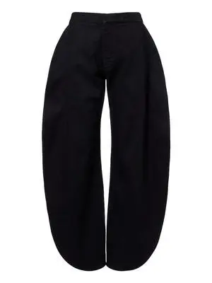 Alaïa Faded Barrel-leg Jeans - Black