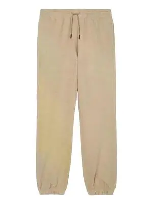 Burberry Landscape-label Cotton Jogging Pants - Neutrals