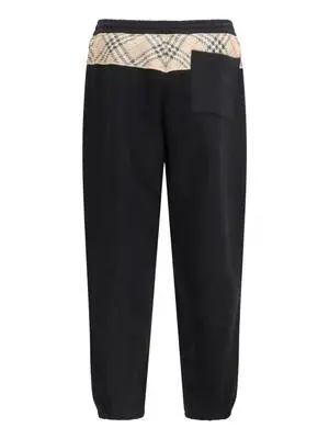 Burberry Check-panel Track Pants - Black