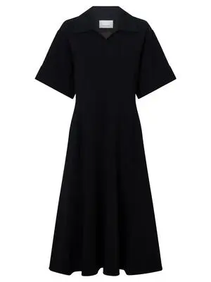 JIL SANDER Paneled Midi Dress - Black
