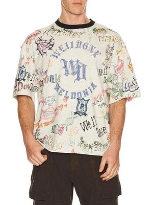 We11Done Doodle Printed T-shirt - Multi