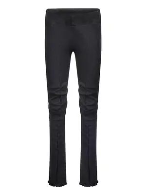 BOYSLOFT Scalloped Hem Leggings - Black