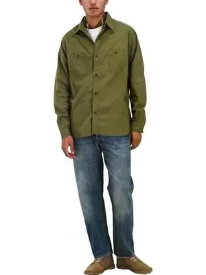 FORTELA Otero Cotton Shirt - Green