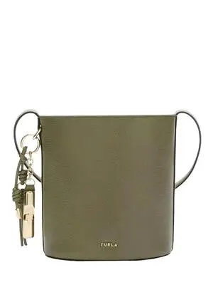 Furla Furla Medium Roxie Leather Bucket Bag Green