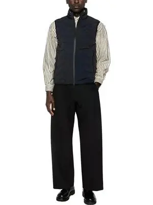 Emporio Armani Quilted Zip Gilet - Blue