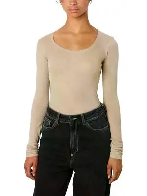 American Vintage Massachusetts Long-sleeved T-shirt - Neutrals