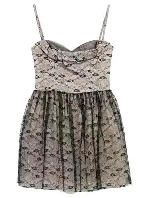 Valentino Garavani 2010s Lace Corset Dress - Neutrals