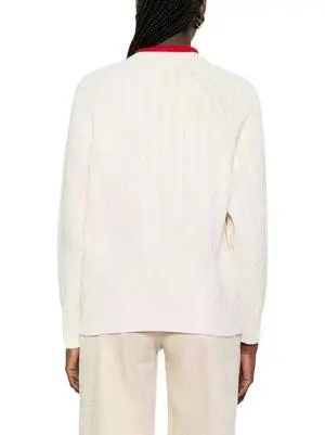 Kenzo Flower Embroidered V-neck Cardigan - Neutrals