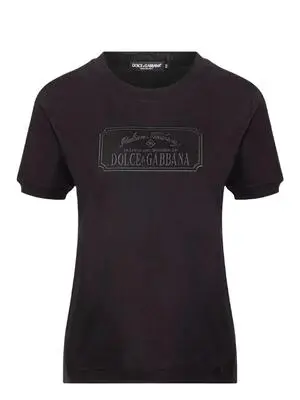Dolce & Gabbana Logo-embroidered T-shirt - Black