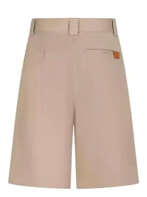 DARKPARK Taupe Bermuda Shorts With Attached Scarf Detail - Neutrals