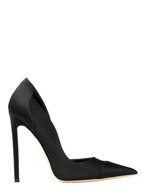 JIMMY CHOO Brigitte 120 Satin Pointed Toe Stiletto Pumps - Black
