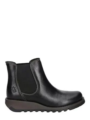 Fly London Chelsea Boots With Elasticised Panelling - Black