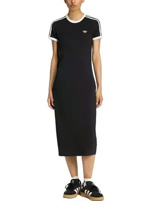 Adidas 3-stripes Midi T-shirt Dress - Black