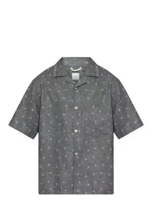 Eleventy Collared Polka Dot Shirt - Grey