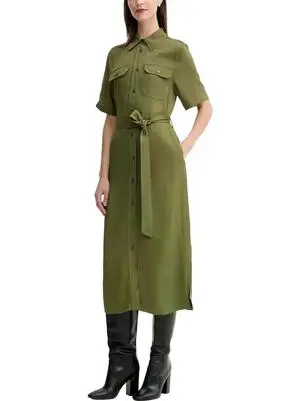 Gant Belted Shirt Dress - Green