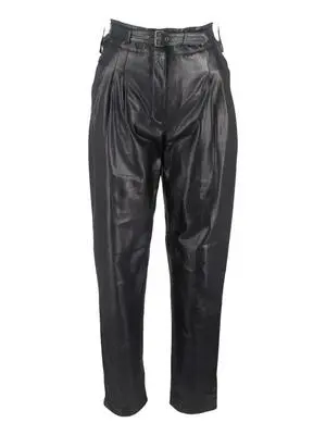 ALBERTA FERRETTI Alberta Ferretti Vintage Belted Leather Trousers