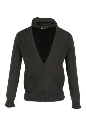 Nina Ricci Open-back Turtleneck Sweater - Grey