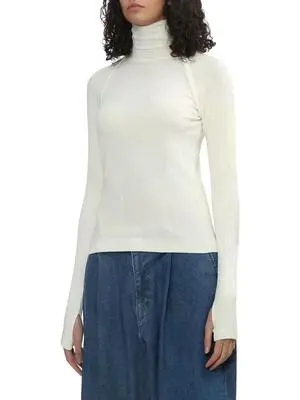 Helmut Lang Ribbed Turtleneck Long-sleeve T-shirt - White