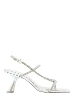 Cult Gaia Reina Embellished Heeled Sandals - Silver