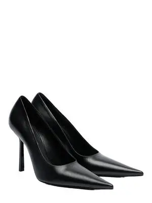 Victoria Beckham Leather Pointed Toe High Heel Pumps - Black