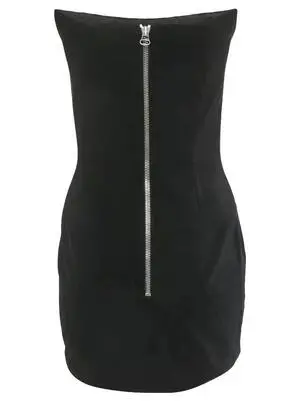 Balmain Velvet Strapless Mini Dress - Black