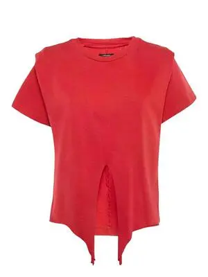 Isabel Marant Étoile Zelito T-shirt With Front Slit - Red