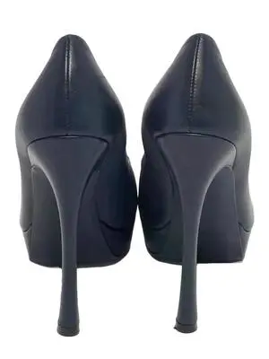 SAINT LAURENT Saint Laurent Leather Platform Stiletto Heel Pumps